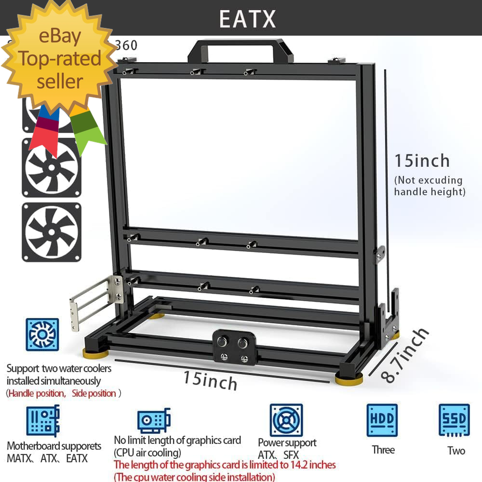 PC Creative Assembly Frame Test Bench，Open Air Frame Case, DIY Computer ...