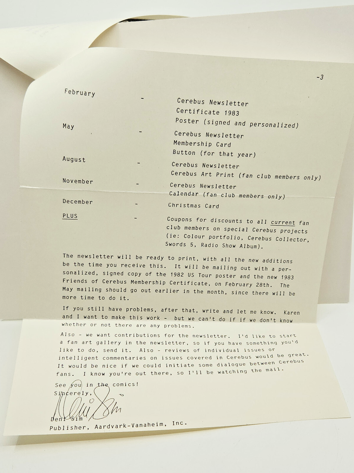 Cerebus Animated Portfolio Original Artwork #30 by Dave Sim 1984 w COA ...