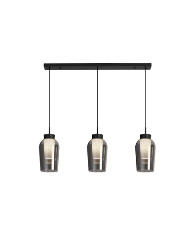 Modern Black Chrome Glass Chandelier 3 Lights MN-246 | eBay
