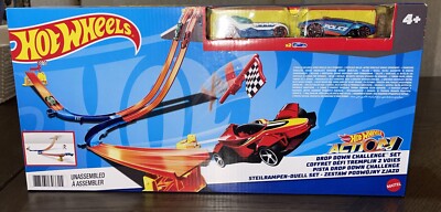 Hot Wheels Mega Rally Action Set Complete Racing Track 2 Cars & 3 Speed ...
