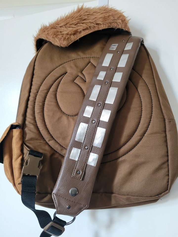Chewbacca Star Wars Disney Single Strap 16" Backpack w/Removable Hood ...