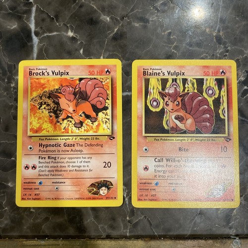 Pokémon TCG Brock’s Vulpix And Blaine’s Vulpix 37/132 66/132 | eBay