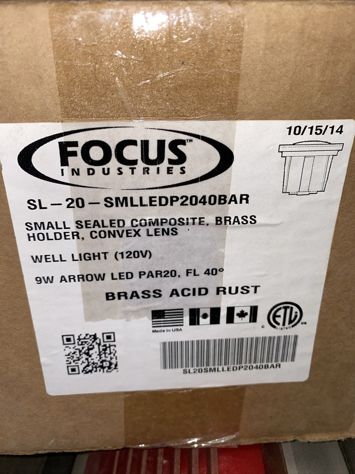 Focus SL-20-SMLLEDP2040BAR Small Sealed Composite Brass Holder Convex ...