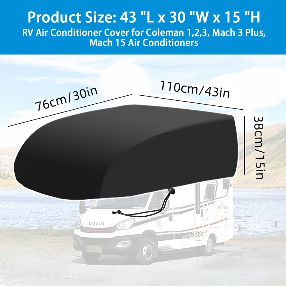 600D Waterproof Oxford Cloth Camper Travel Trailer AC Roof Cover for ...