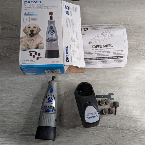 Dremel 7300-PT Pet Nail Grinder Grooming Kit - Complete, Low Use | eBay