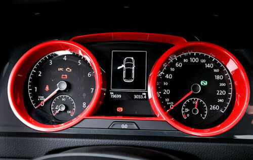 Cover Trim Fit For VW Golf MK7 2014-2019 Red Dashboard Box Instrument ...