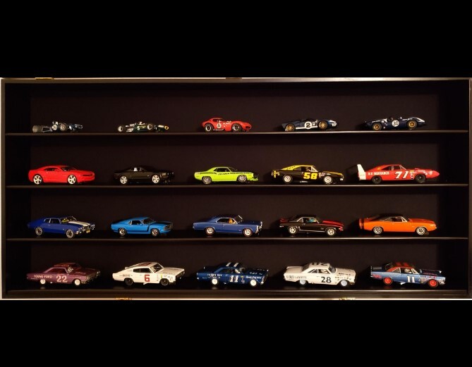 Car Display Case Black 20 Pcs Diecast 1/24 Scale 1:24 Collection Shelf ...