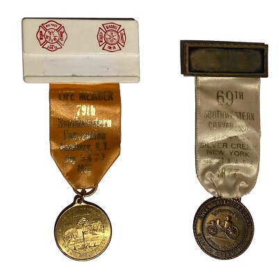 Southwestern Fire Convention Medals 2 Hamburg Silver Creek Big Tree ...