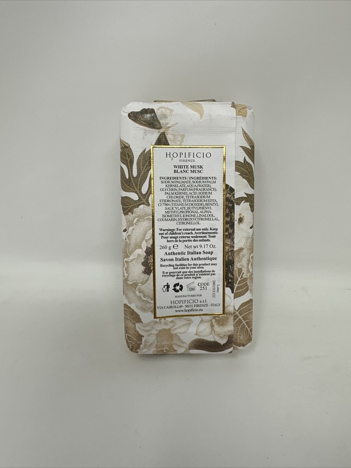 Hopificio White Musk Finest Triple Milled Soap, Italian, 9.17 Oz | eBay
