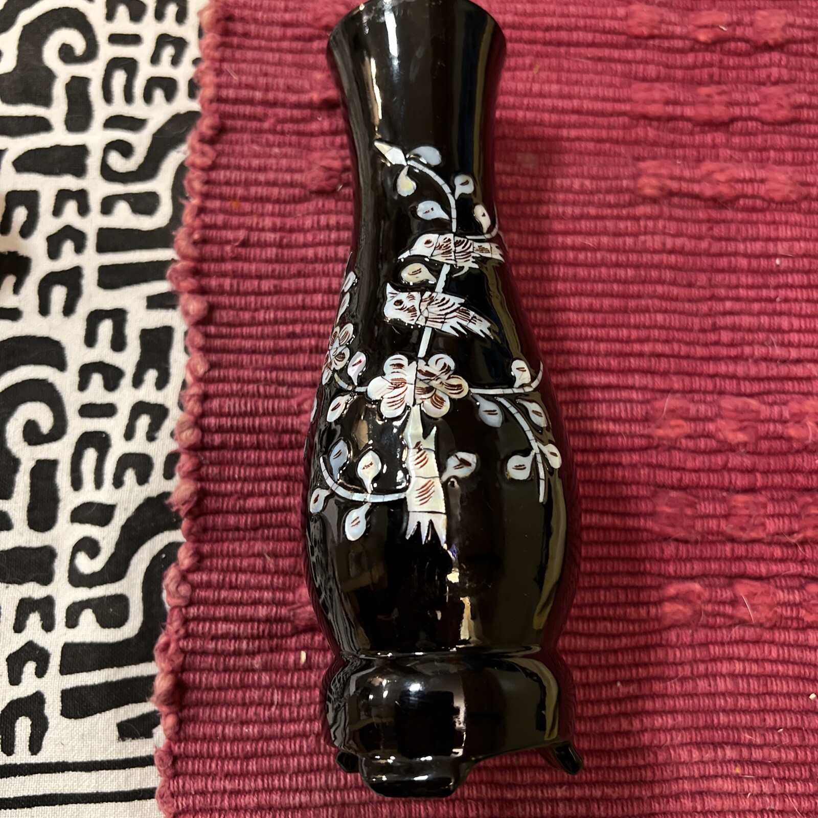 vintage mother of pearl inlaid decorative vase | eBay