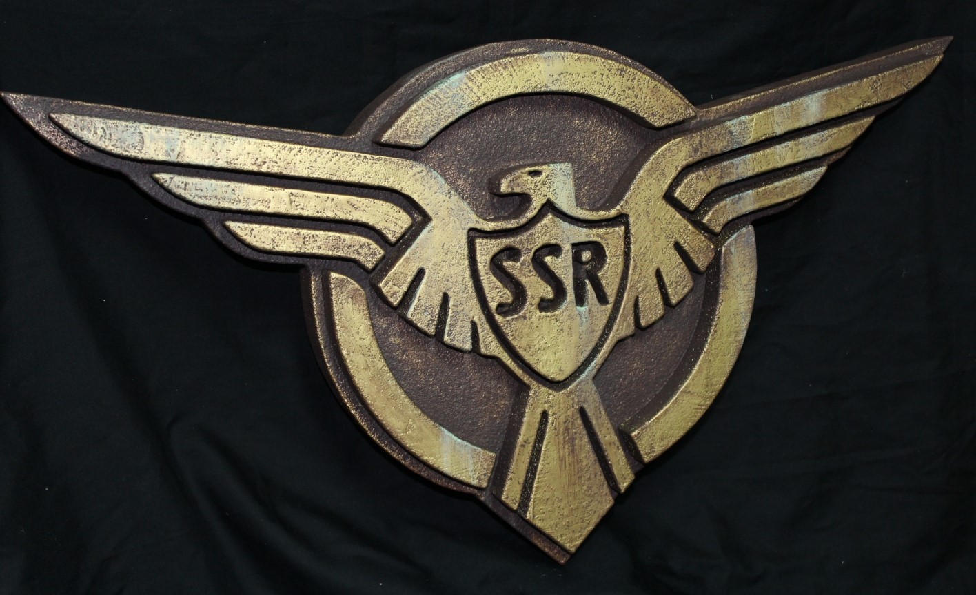 Large Captain America SSR logo emblem wall plaque 30 inches wide Marvel ...