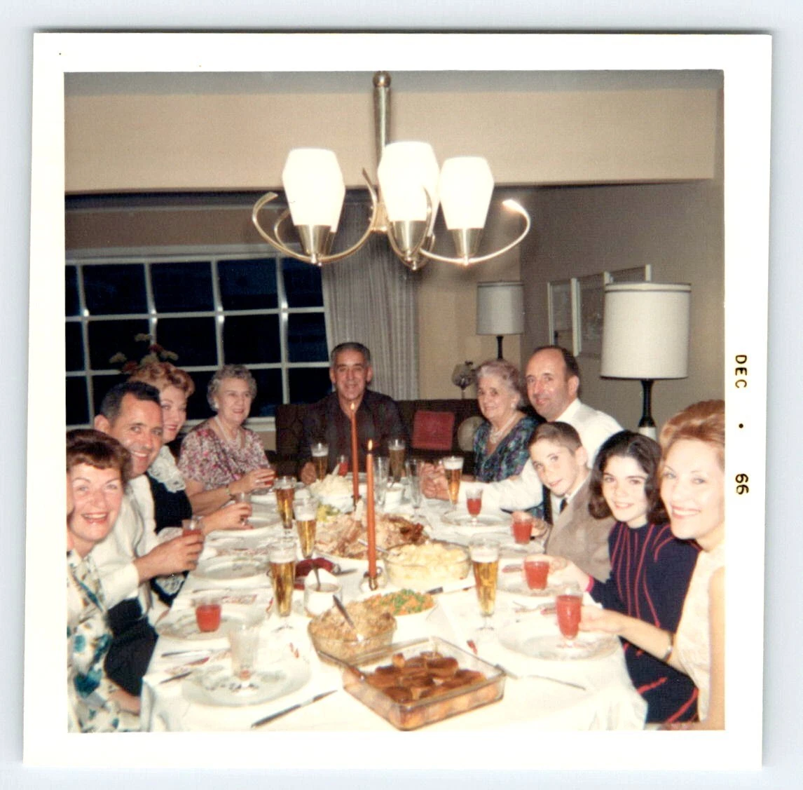 Family Dinner Table Vintage