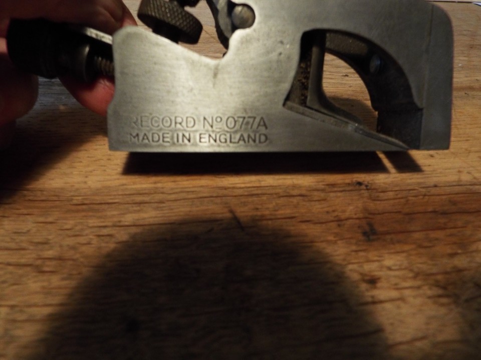 Record No.077A Bullnose Rebate / Chisel Plane Woodworking Tool - Inc ...