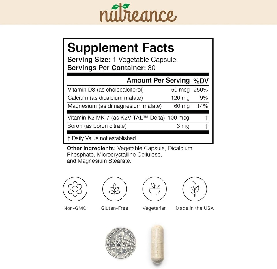 Calciven Natural Bone Support Supplement - 30 Capsules | Non-GMO ...