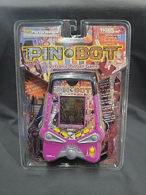 1998 Tiger Electronics Pin Bot Electronic Pinball Game LCD Handheld ...