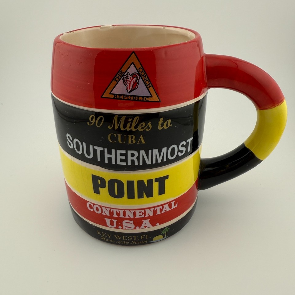 Key West Southernmost Point Mug 90 Miles to Cuba Conch Republic Coffee ...
