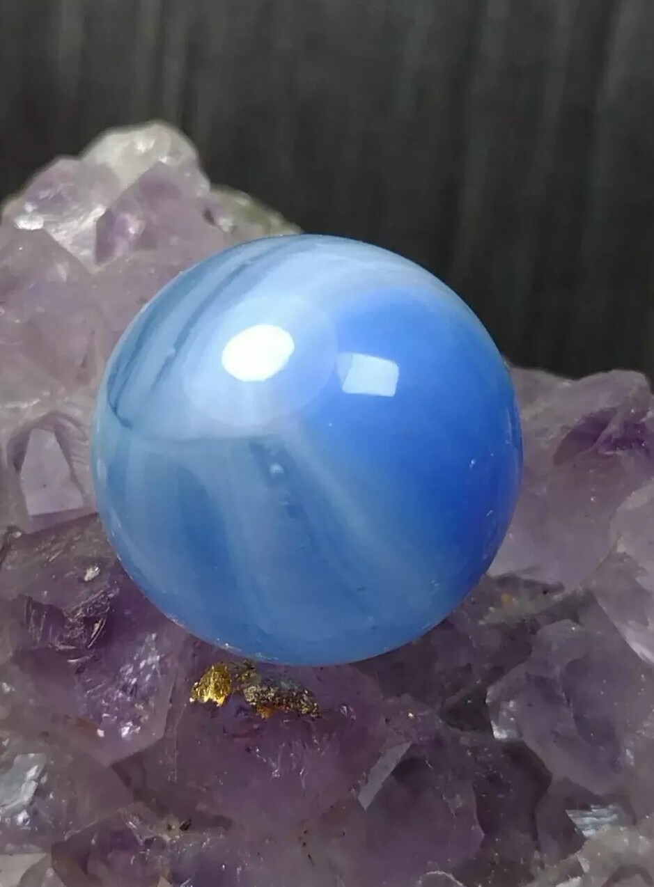 Unique Blue WHISPY Phantom Conqueror Vitro Vintage Marbles NM-/VG+ .65 ...