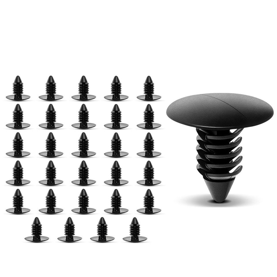 30Pcs 7.94mm Nylon Fender Bumper Shield Retainer Clips Single Head for ...