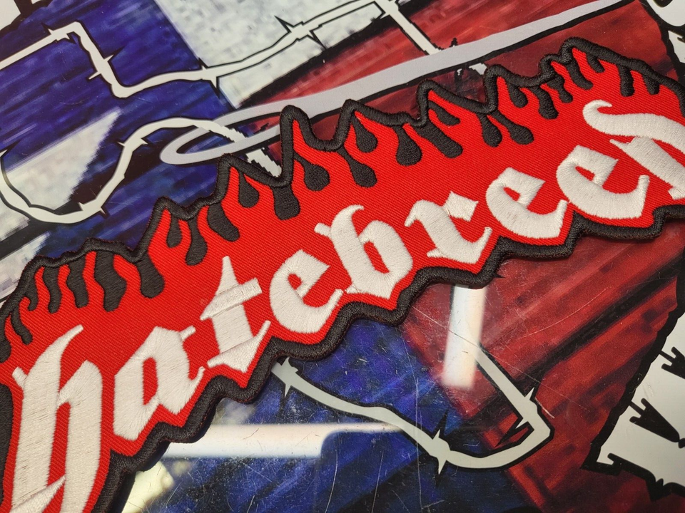 LARGE EMBROIDERED HATEBREED LOGO METALCORE BAND PATCH (Please Read Ad ...