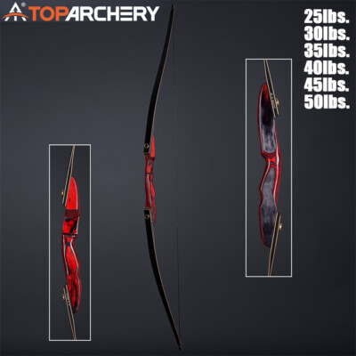 TOPARCHERY 64" Takedown Wooden Long Bow Liminated Limbs 25-50lbs ...