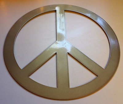 Peace Sign - Metal Wall Art - Gold 12" | eBay
