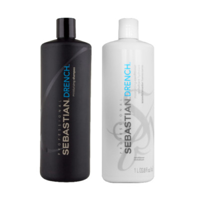 Sebastian DRENCH Moisturizing Shampoo / Conditioner 2 x 33.8 oz / Liter ...