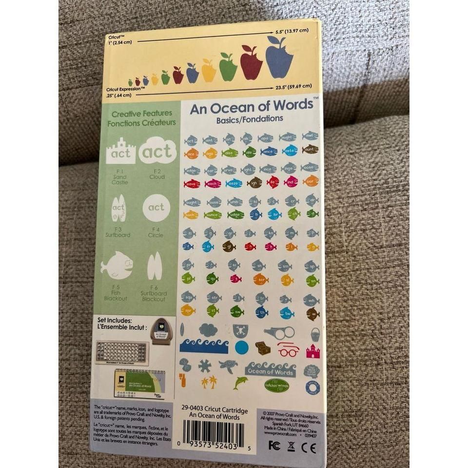 Cricut Cartridge Word Builders An Ocean of Words | eBay