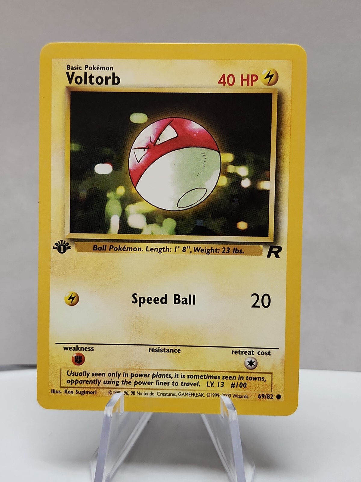 1ST EDITION Voltorb 69/82 Team Rocket Set Vintage Old Pokémon Cards NM ...