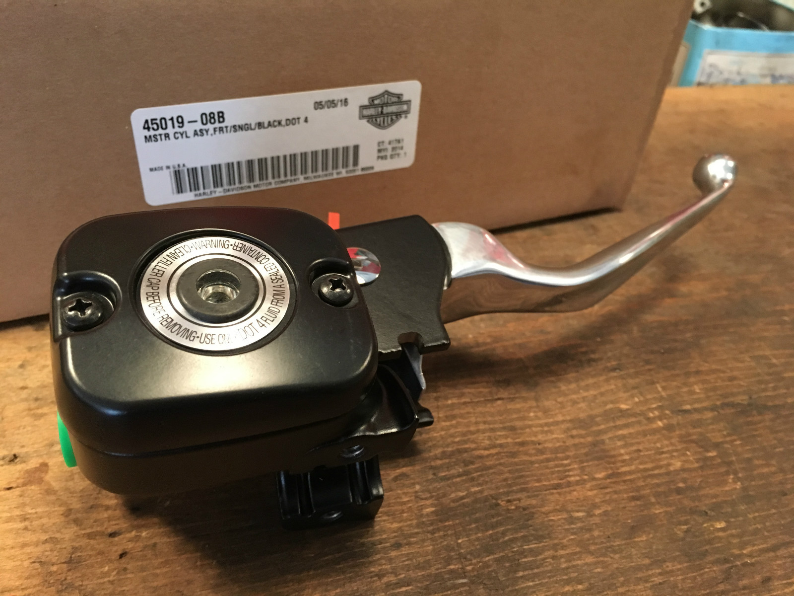 45019-08C LENKER HAND BREMSZYLINDER 9/16 EINSCHEIBENBREMSE DOT4 2008 ...