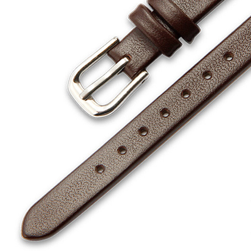 6-17mm Womens Thin Leather Watch Band Quick Release Strap Wristwatch ...