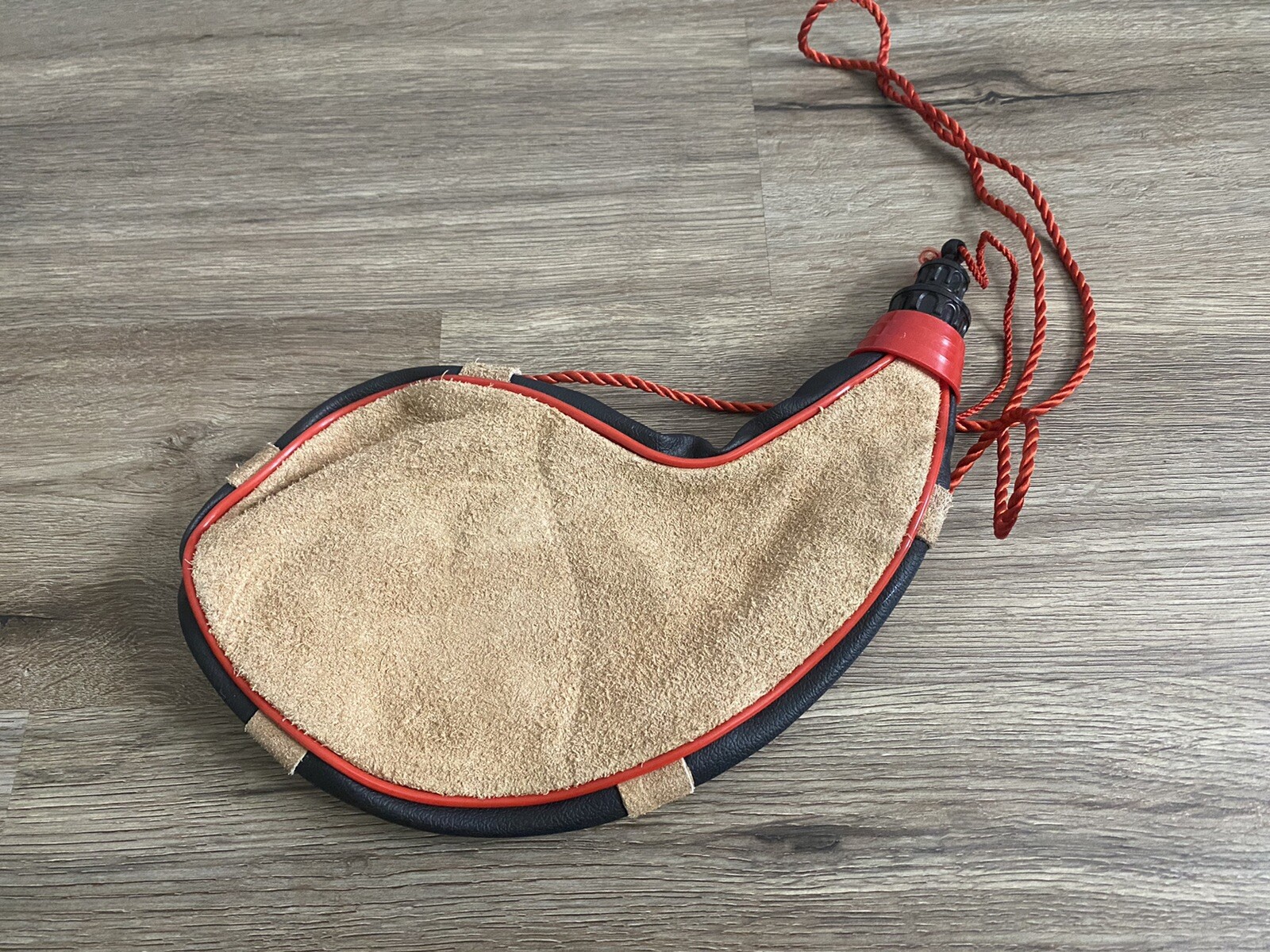 Vintage Bota Suede Leather Water Canteen Wineskin Wine Canteen Jug Made ...
