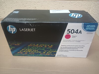 Genuine HP 504A Magenta Toner Cartridge CE253A Sealed box | eBay