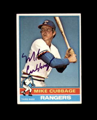 Mike Cubbage Signed 1976 Topps Texas Rangers Autograph | eBay