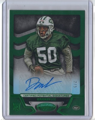 DARRON LEE 2016 Certified Green RC Rookie Autograph Auto #DL JETS ...