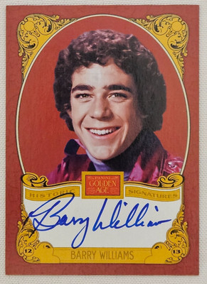2013 Panini Golden Age Barry Williams Historic Signatures Auto Signed ...