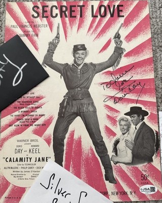 Doris Day Calamity Jane Autograph Signed Sheet Music JSA COA #1 Secret ...