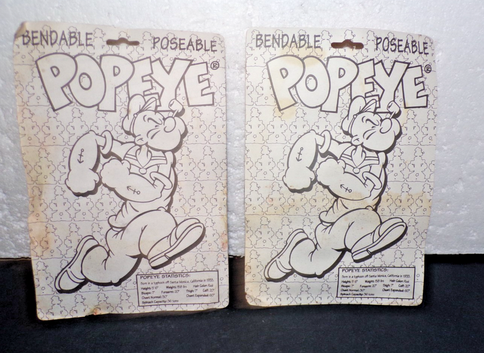 Vintage 1993 POPEYE & OLIVE OYL Bendable Poseable Bendie NJ Croce ...
