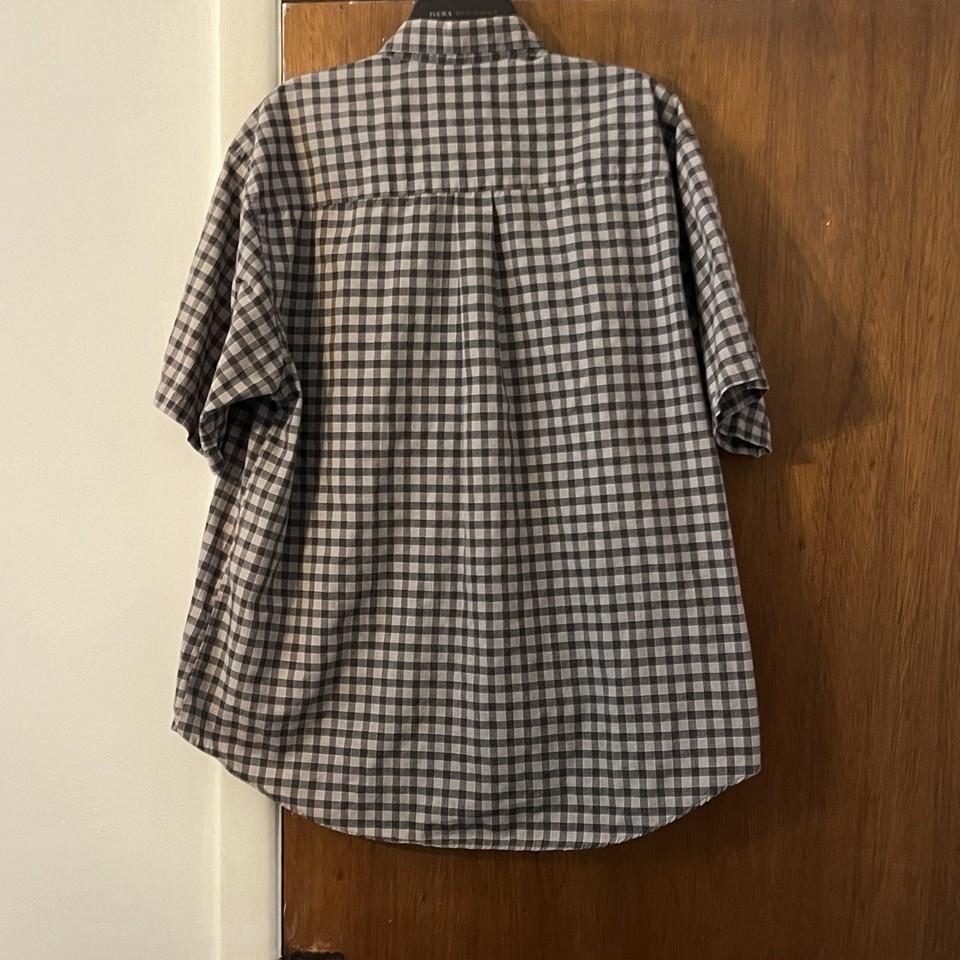 Van Heusen Men’s Large Wrinkle Free Tan & Black Checks Button Down ...