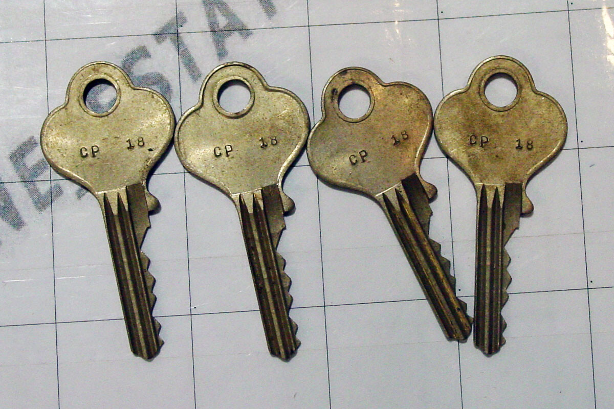 vintage antique TAYLOR LOCK Co Phila Philadelphia PA OLD KEYS CP key ...