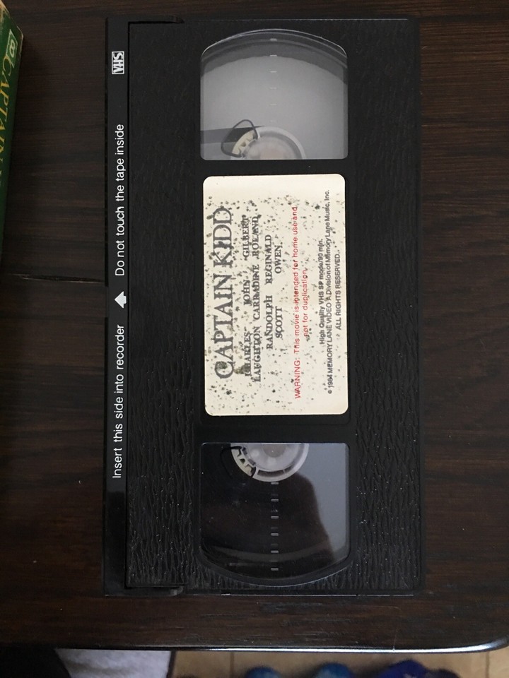 Captain Kidd VHS Charles Laughton John Carradine 1985 Black & White | eBay