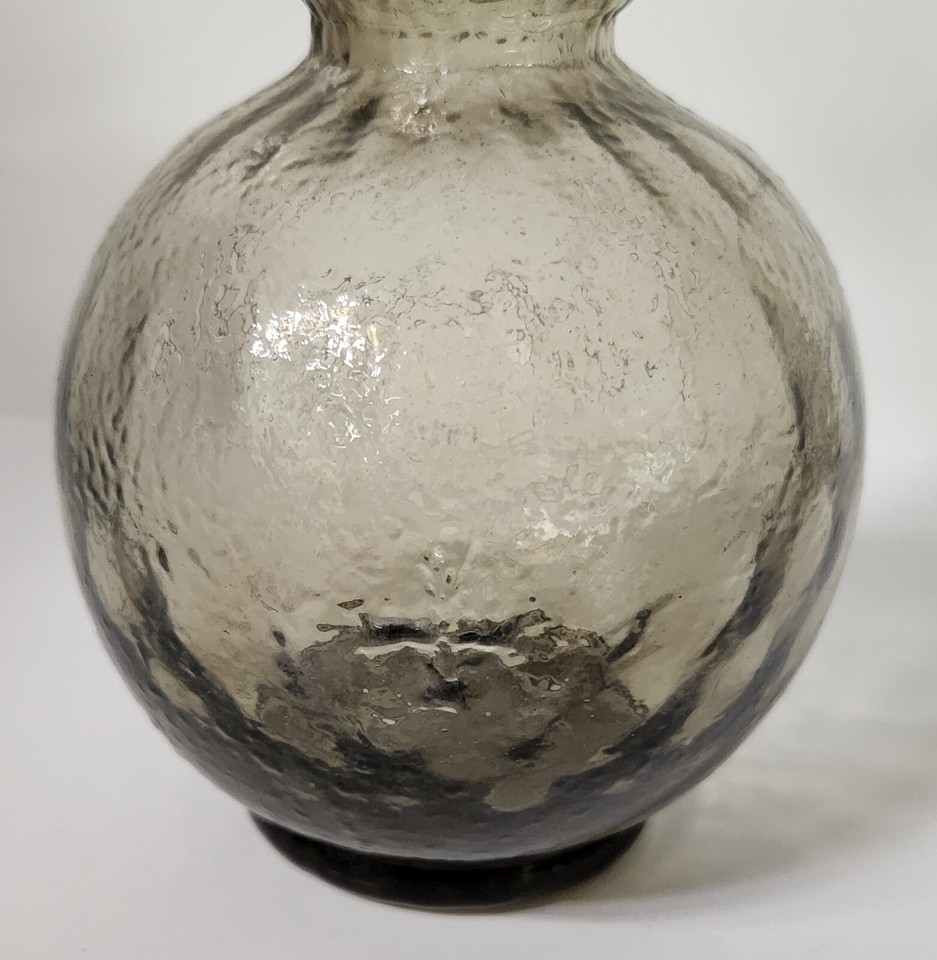 Vintage Smokey Glass Steam Engine/Train Ruffle Vase | eBay