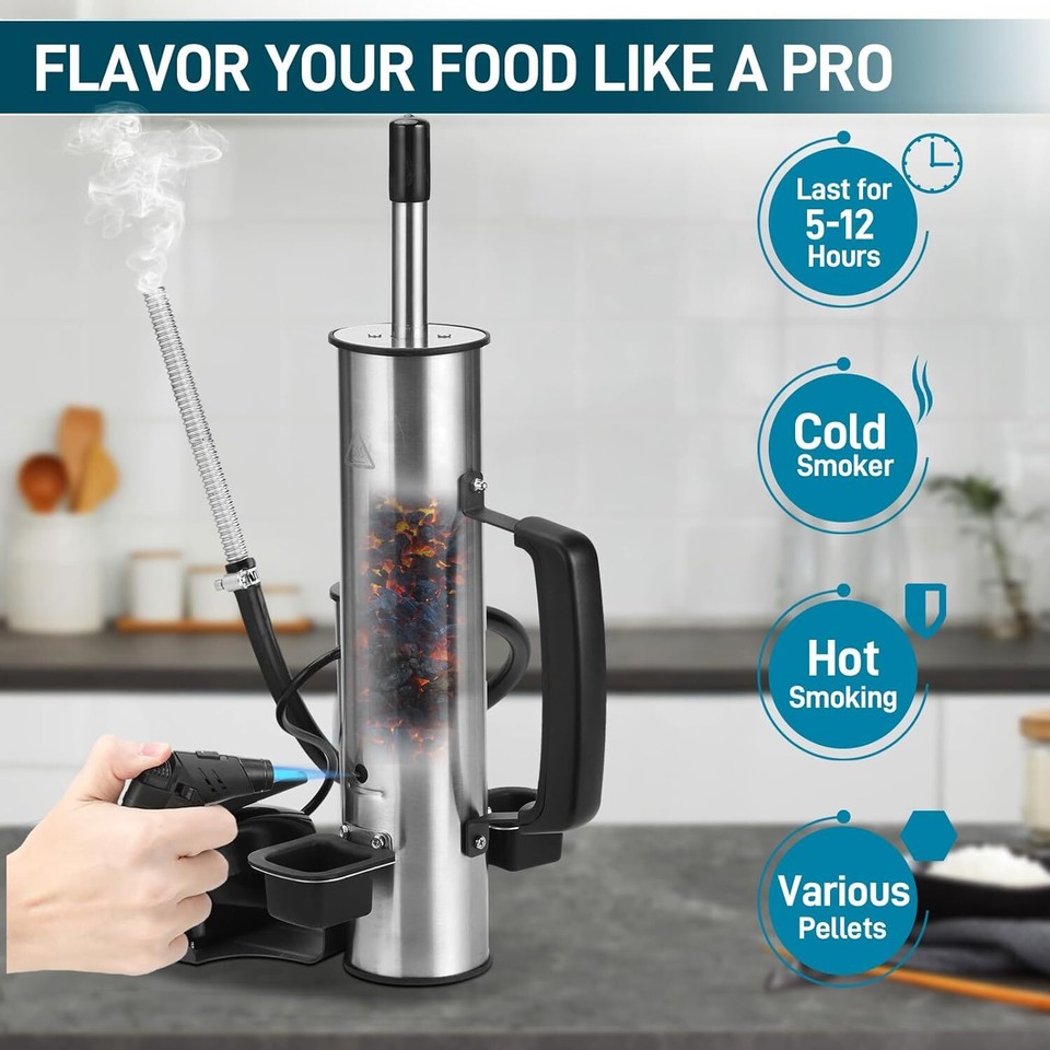 Smoke Generator with Air Pump - Continuous Bi... Smoke Tube for Pellet ...