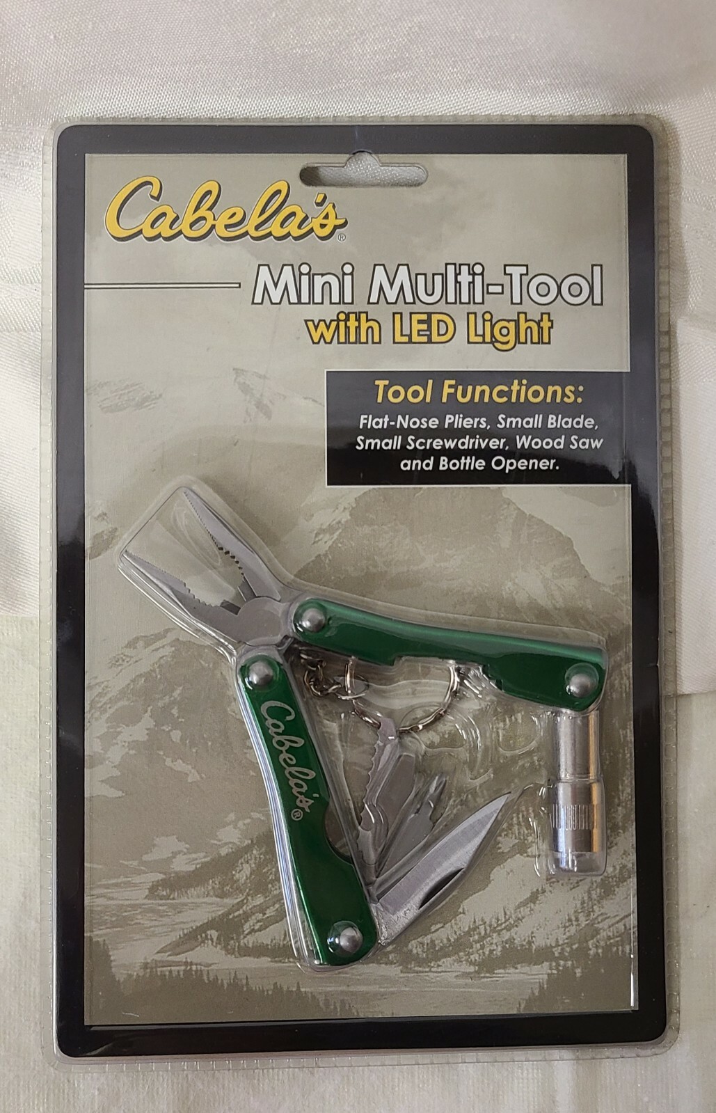 Cabela's Mini Multi-Tool with LED Light Green NEW Sealed In Package | eBay
