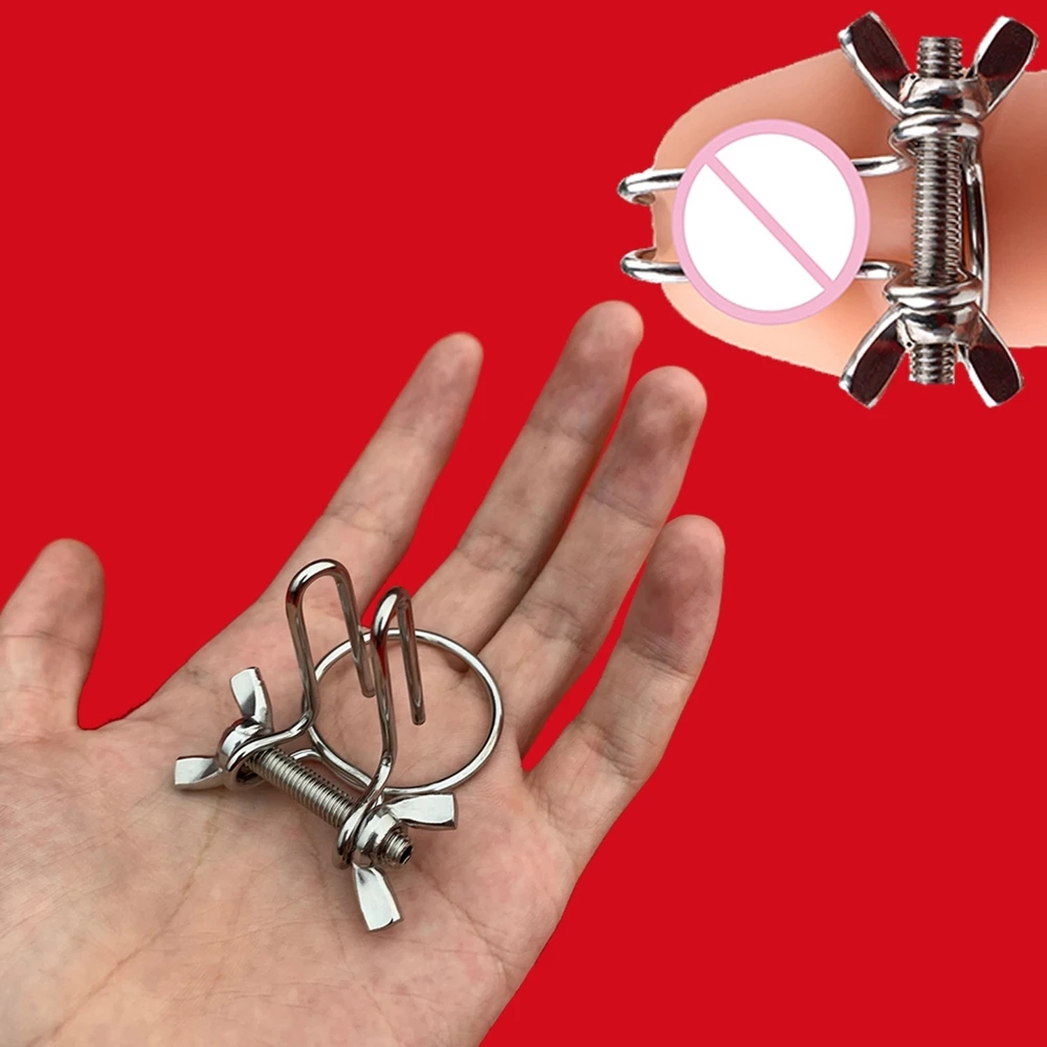 Lockable Chastity Cage Spiked Ring Device Ball Stretcher Scrotum Plug for Men | eBay