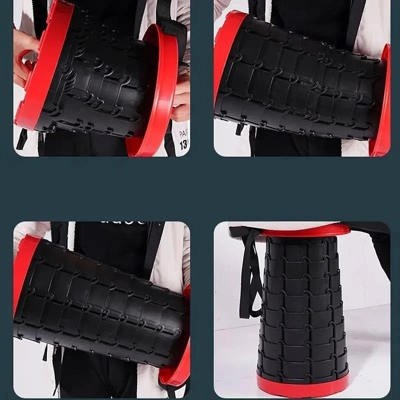Portable Folding Telescopic Stool Chair Collapsible Seat for Camping ...