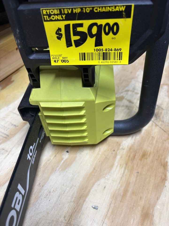 Ryobi P2502 18v Brushless Chainsaw (no chain or oil cap)****** | eBay