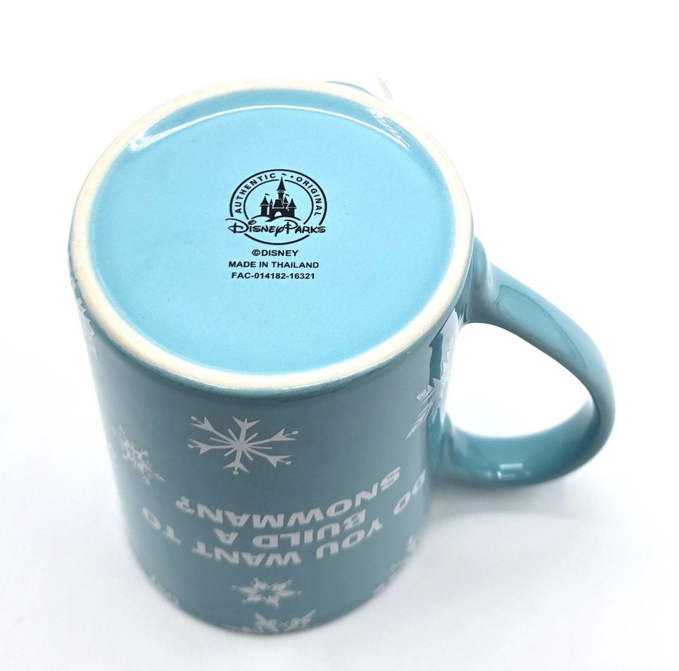 Disney Parks Olaf Mug Cup Blue 3D Figural Frozen Do You Want To Build A ...