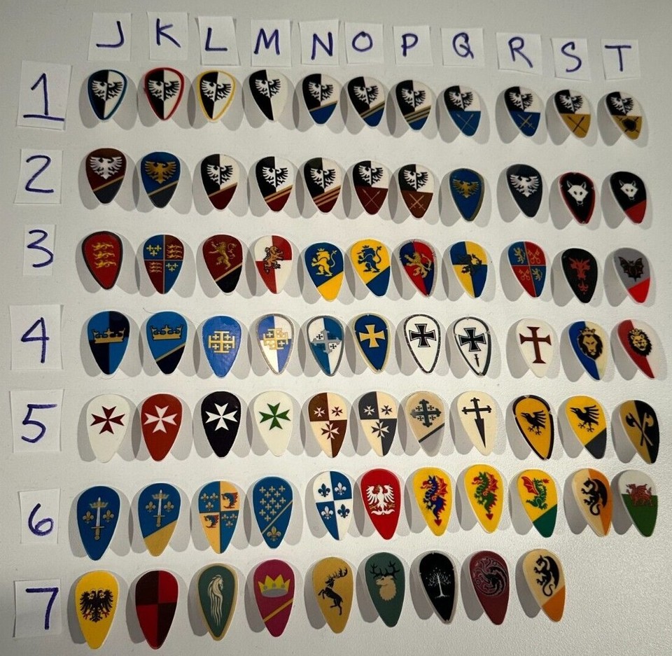 CUSTOM DESIGNED KNIGHT SHIELDS 139 TYPES, REAL LEGO SHIELDS! | eBay