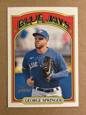 2021 Topps Heritage SP #716 George Springer Baseball Card | eBay
