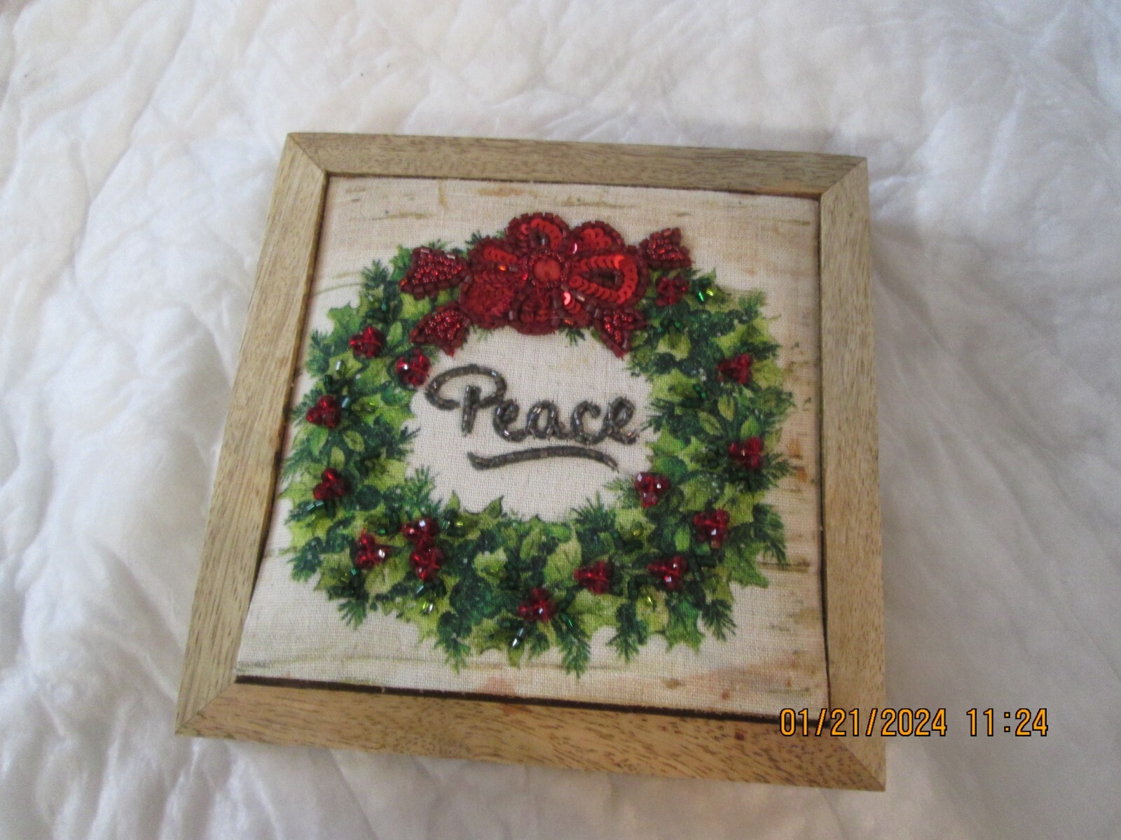 Marshalls Christmas Wreath, Peace Shadow Box | eBay
